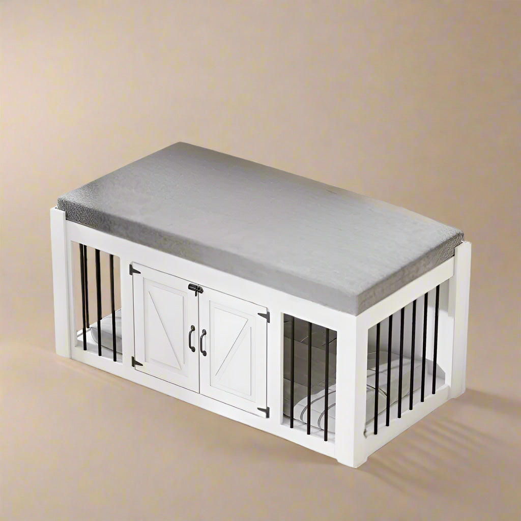 OnePaw IDALIA Luxury Dog Crate - Bench