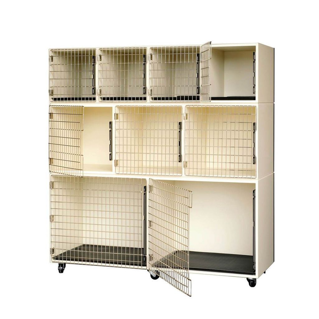 Petlift Professional Veterinary & Grooming Cage Banks - 9 Units