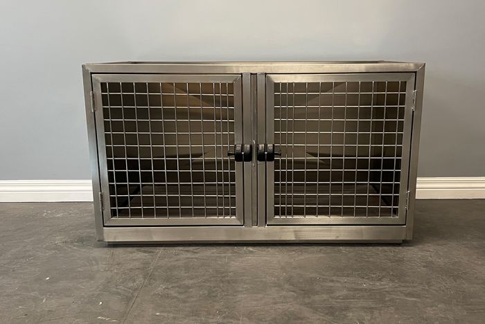 K9 Kennel Store Quick N Clean Stainless Steel Cage Bank